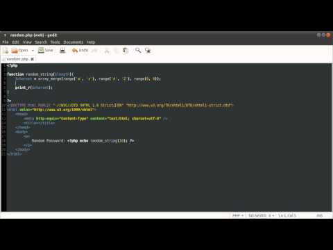 PHP Tutorial: Random Password Generator [part 01]