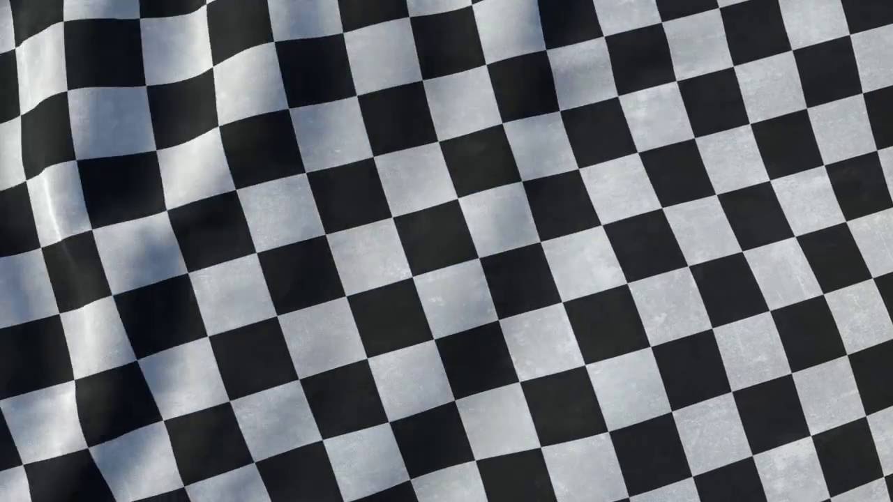 Loopable waving grunge dirty finish flag, 3D animation.