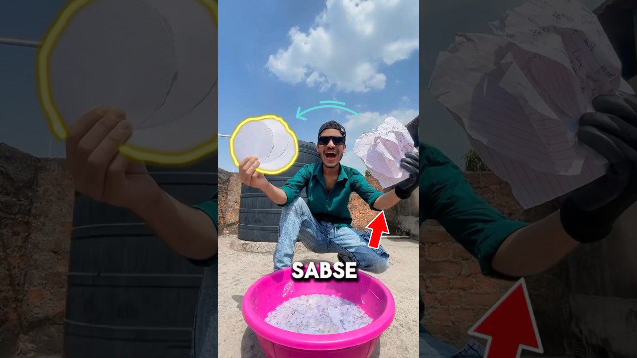 paper recycling very cool hack #experiment #shorts #short