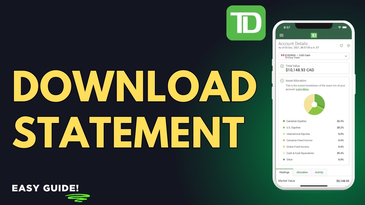 How to Download a TD Statement in PDF