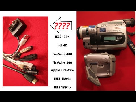 Camcorder Video to computer - Firewire, i-link, IEEE1394 - which one ???