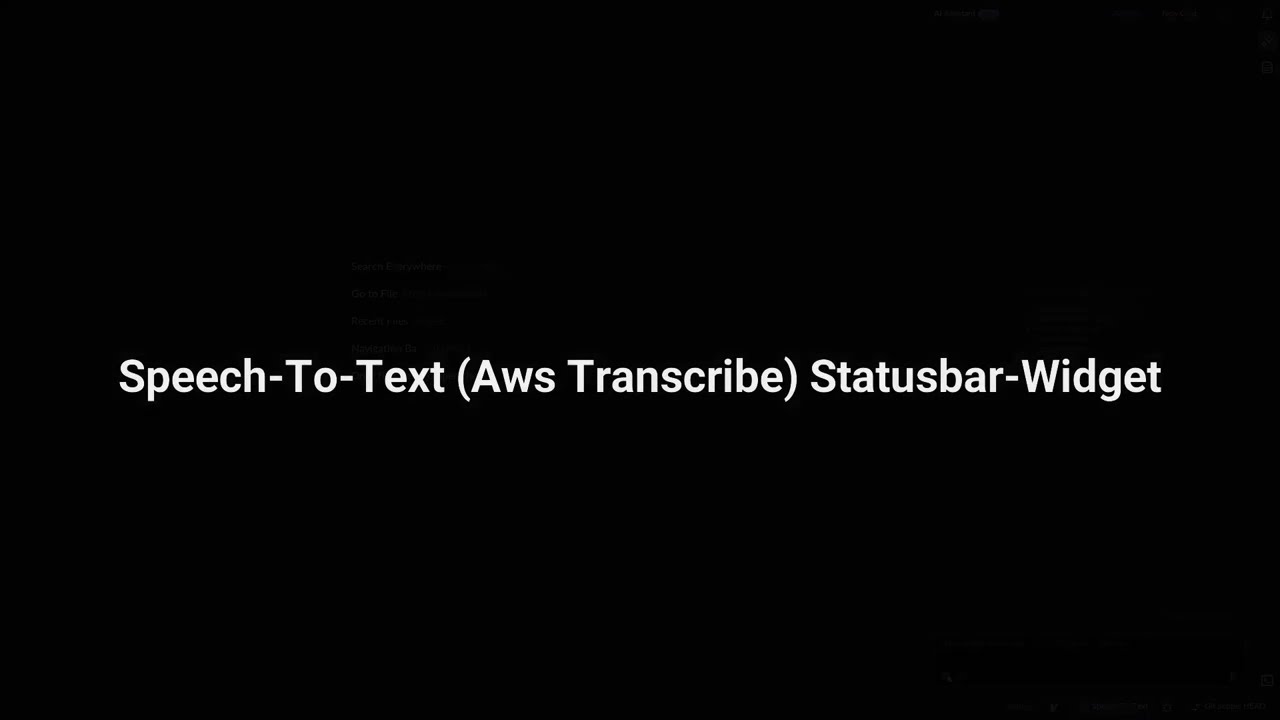 Speech-To-Text (AWS Transcribe) - IntelliJ IDEs Plugin | Marketplace Speech-To-Text (AWS Transcribe) - IntelliJ IDEs Plugin | Marketplace