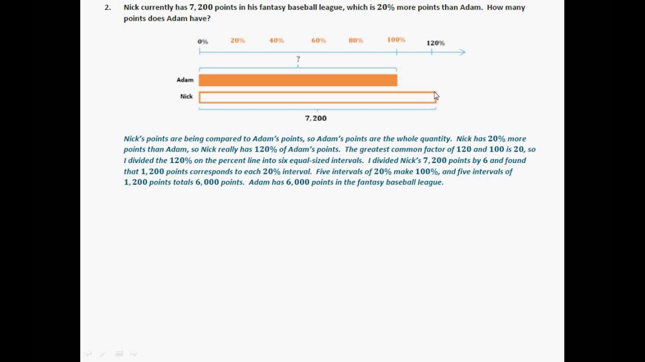 05 Finding One Hundred Percent Given Another Percent