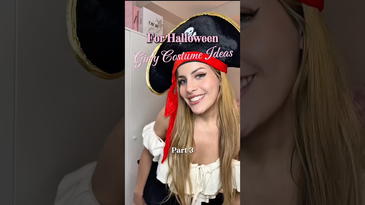 Easy Last minute Costume idea 🏴‍☠️ #halloweencostume #pinkaesthetic #girlyoutfit #piratecostume