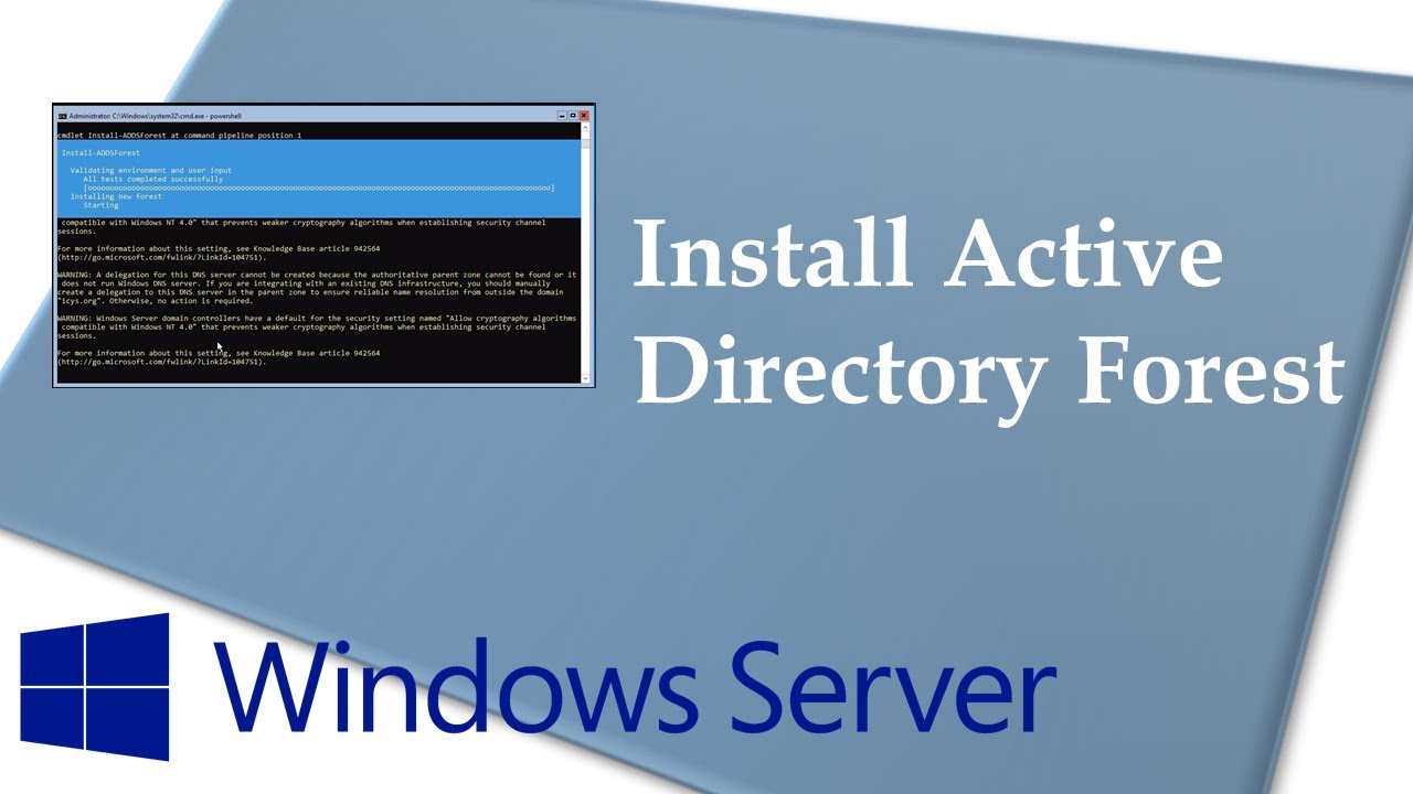 Install Active Directory on Windows Server 1709 (Server Core)