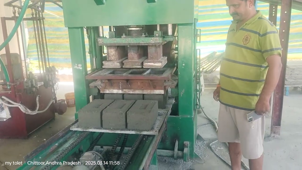 Cement bricks manufacturing unit working method / jp multi Bricks