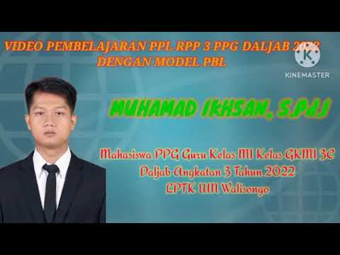 Video Pembelajaran dengan menggunakan model pembelajaran PBL (Problem Based Learning) RPP 3