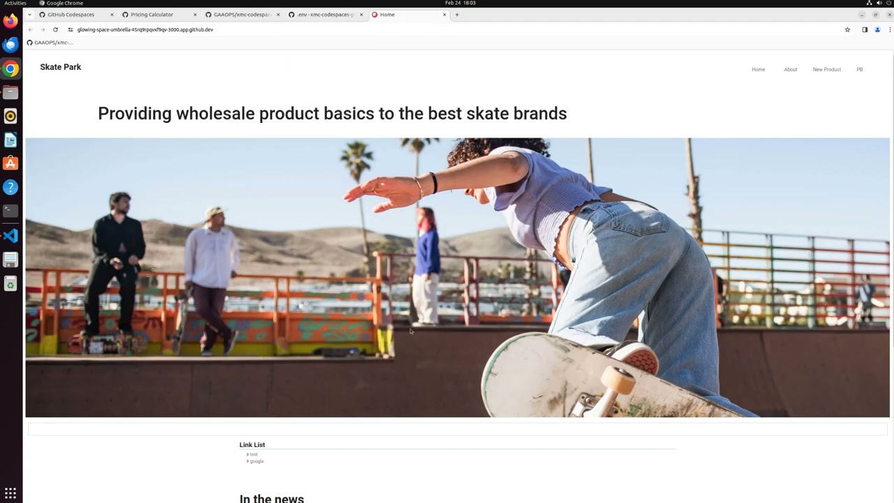 xmCloud development on Ubuntu using Github Codespaces