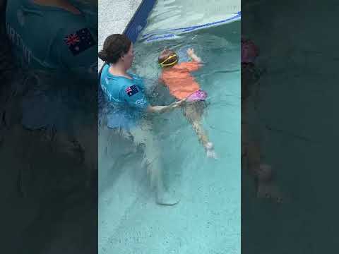 Cute Baby Swimming Video With Kicks And Paddles #swimming #pool #toddler #swimmingpool #swimlessons