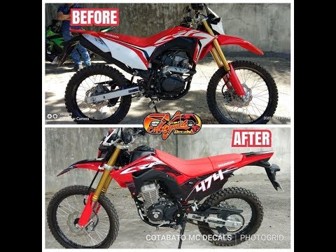 HONDA CRF 150 | RED MONO CROSS CONCEPT | COTABATO MC DECALS