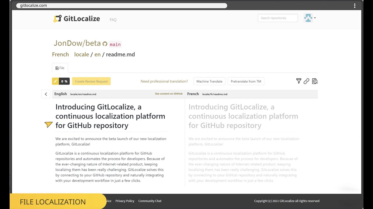 How GitLocalize works