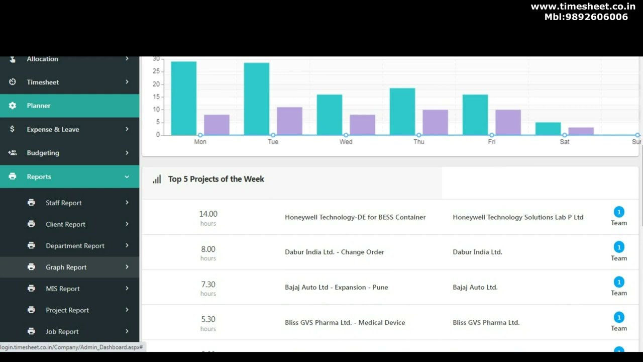 Report -Timesheet Software Tutorial