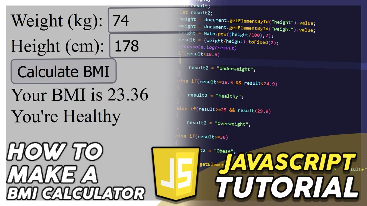 How to make a BMI Calculator? - JavaScript Tutorial
