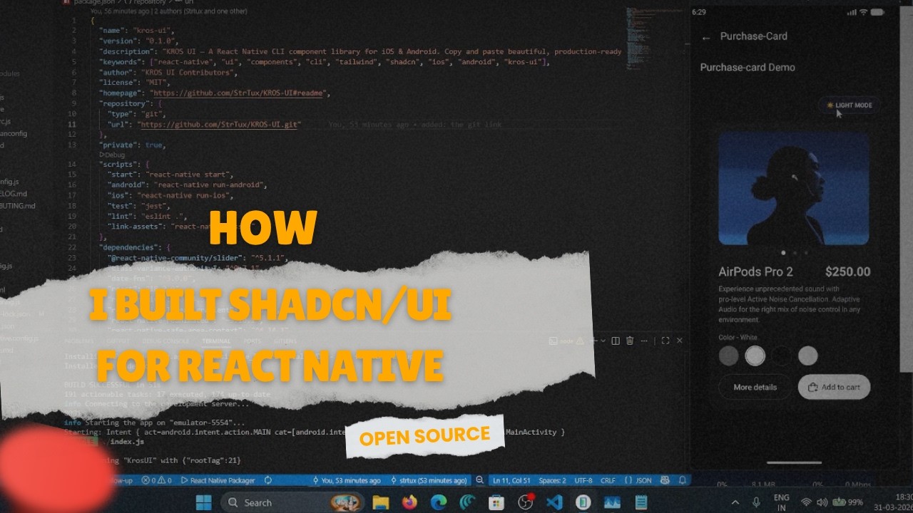 I built shadcn/ui for React Native Open Source