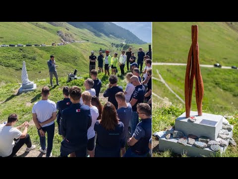 Tour de Suisse 2025 - Memorial unveiled in memory of Gino Mäder... emotion before Stage 5