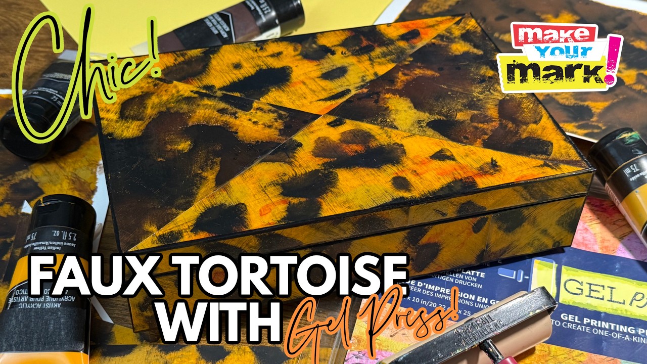 Faux Tortoise Shell Finish with my Gel Press!