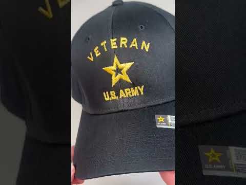U.S. Army Veteran Military Embroidered Low Profile Cap
