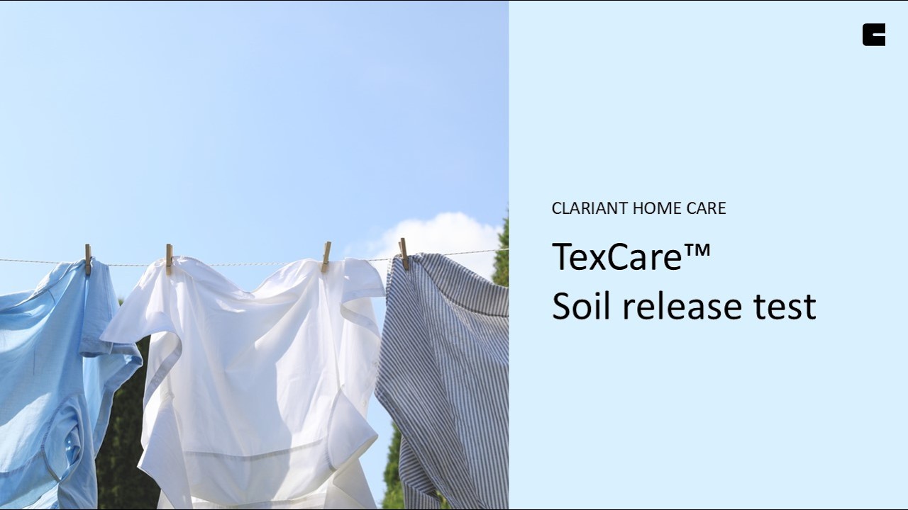 TexCare laundry performance polymer – Soil release test