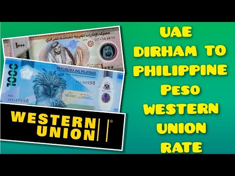 UAE Dubai Dirham To Philippine Peso Western Union Exchange Rate Today | AED To PHP | Dirham To Peso