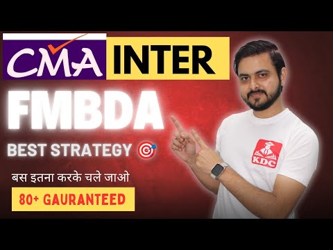 FMBDA Strategy🎯 - CMA Inter June 2025 Important Chapters & Topics