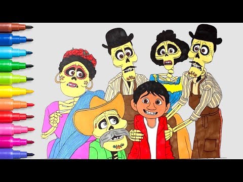 Coco movie Pixar Disney - Coloring Pages | Coloring Books for Kids | Rainbow TV