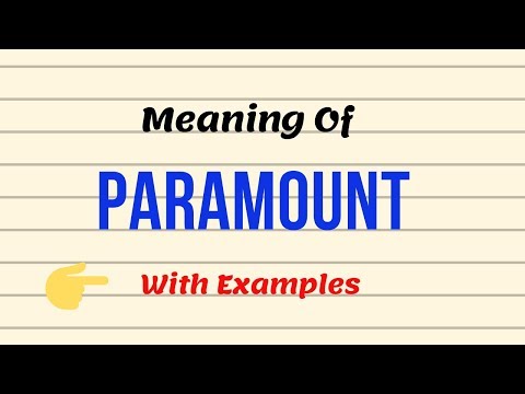 Meaning Of Paramount || English Vocabulary Lessons || Urdu/Hindi