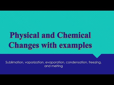 Physical and Chemical Changes with examples