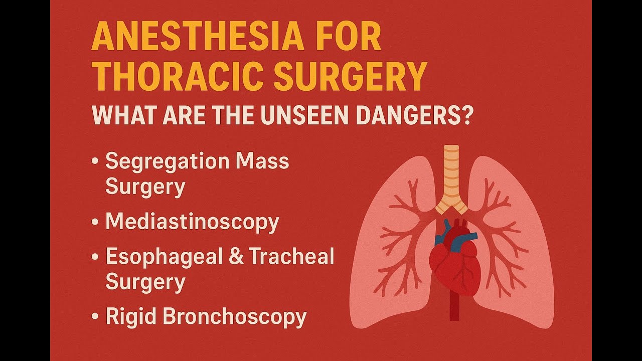 11 🫁 Anesthesia for Thoracic Surgery: What is the Unseen Dangers ?⚠️