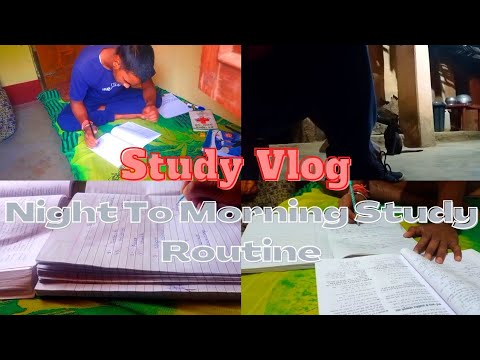 ????Study Vlog || ????Night To Morning Study Routine???? || ????Study Vlog India