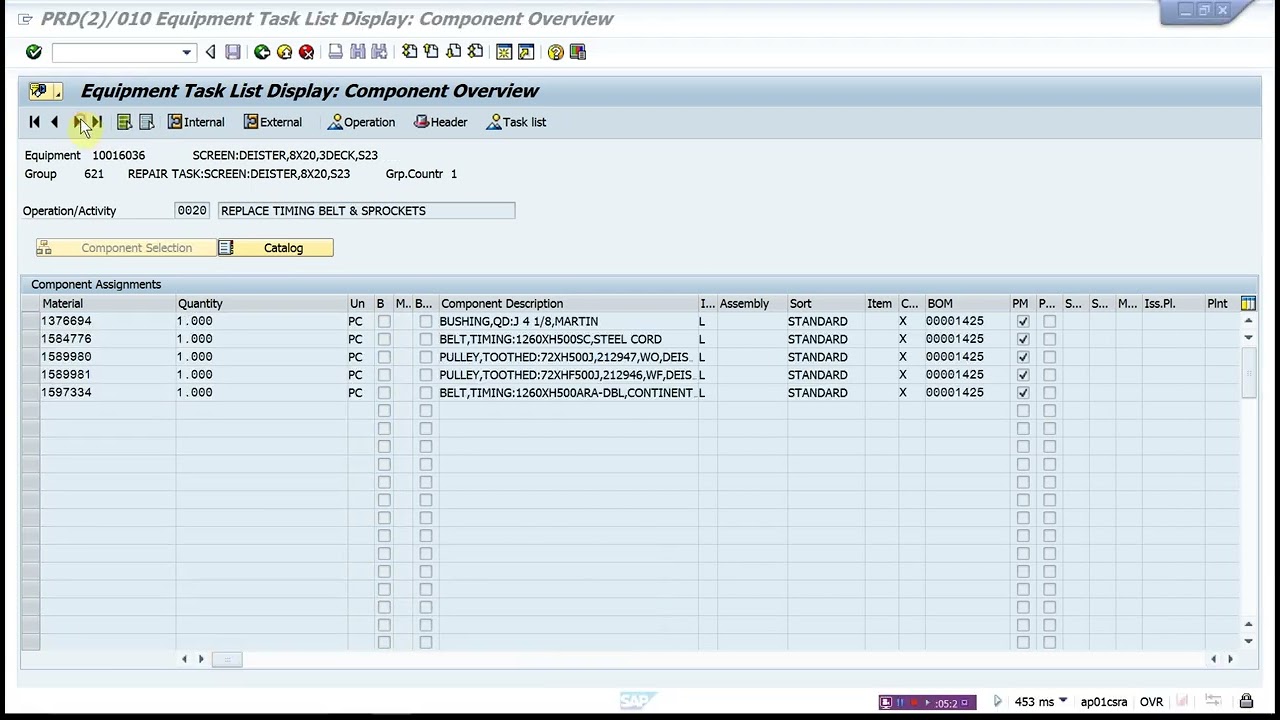SAP-COPY COMPONENTS TO NEW TASK LIST