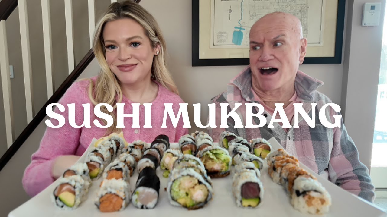 Sushi Mukbang Q&A with Dad!