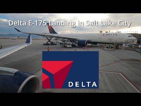 Delta E-175 Landing in salt Lake City (SLC)