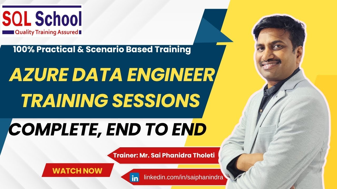 Azure Data Engineer Training Sessions (Complete, End to End)