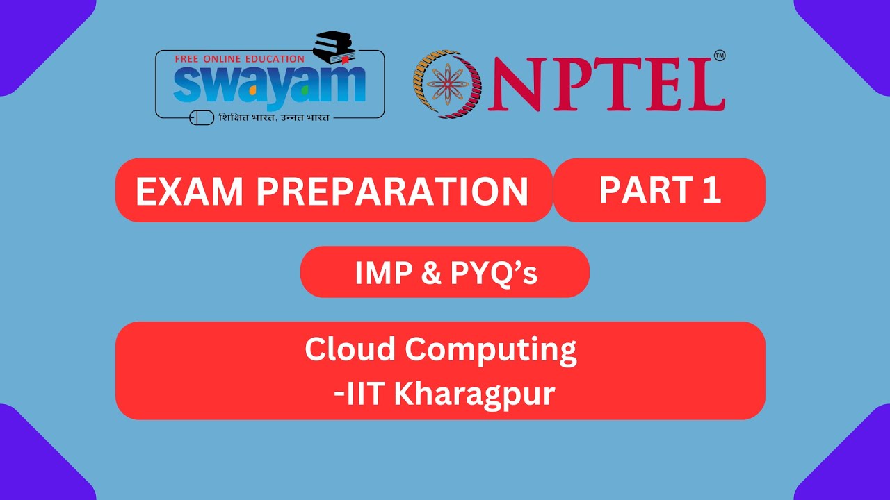 Cloud Computing Part 1 || NPTEL PYQ's || NPTEL Exam Series || #nptel #nptel2024 #myswayam