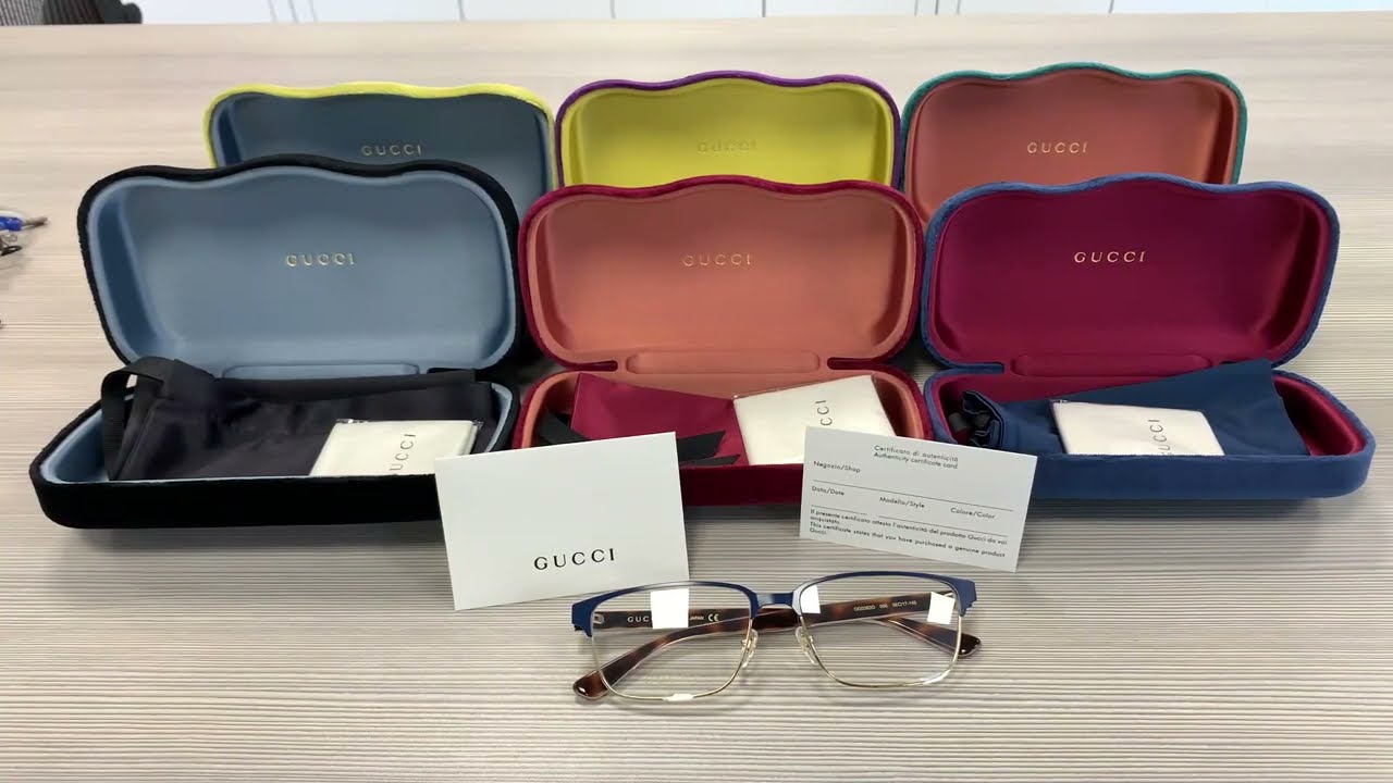 Gucci GG0383O 006 Blue-Gold Eyeglasses