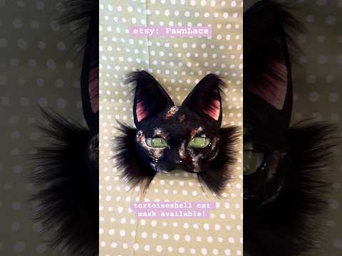 tortoiseshell cat mask available! #animalmask #furry #therianthropy #therian #catmask #cattherian