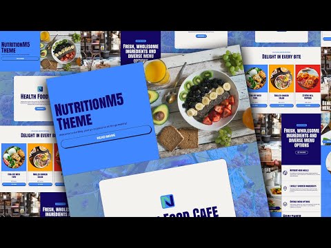 Create Food Blog Website | Health Food Cafe Website Template | NutritionM5 for Mobirise