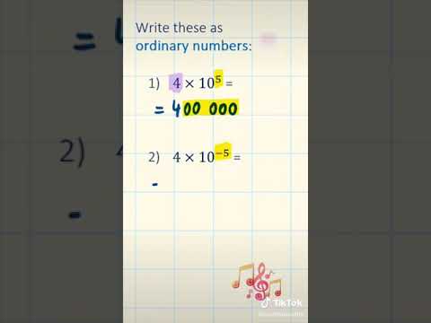 3. STANDARD FORM / SCIENTIFIC NOTATION | write as ordinary numbers | GCSE Revision Flashcard TikTok