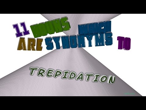 trepidation - 12 nouns with the meaning of trepidation (sentence examples)