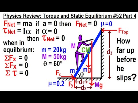 Physics Review: Torque and Static Equilibrium #52 Part 4