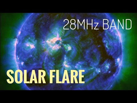 A powerful solar flare is directed towards Earth