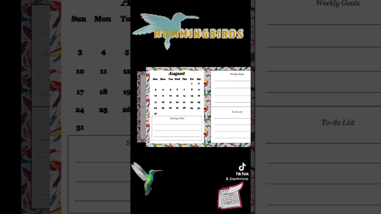 2025 Hummingbird Calendar/Planner