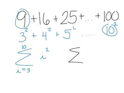 Summation notation common core algebra 2