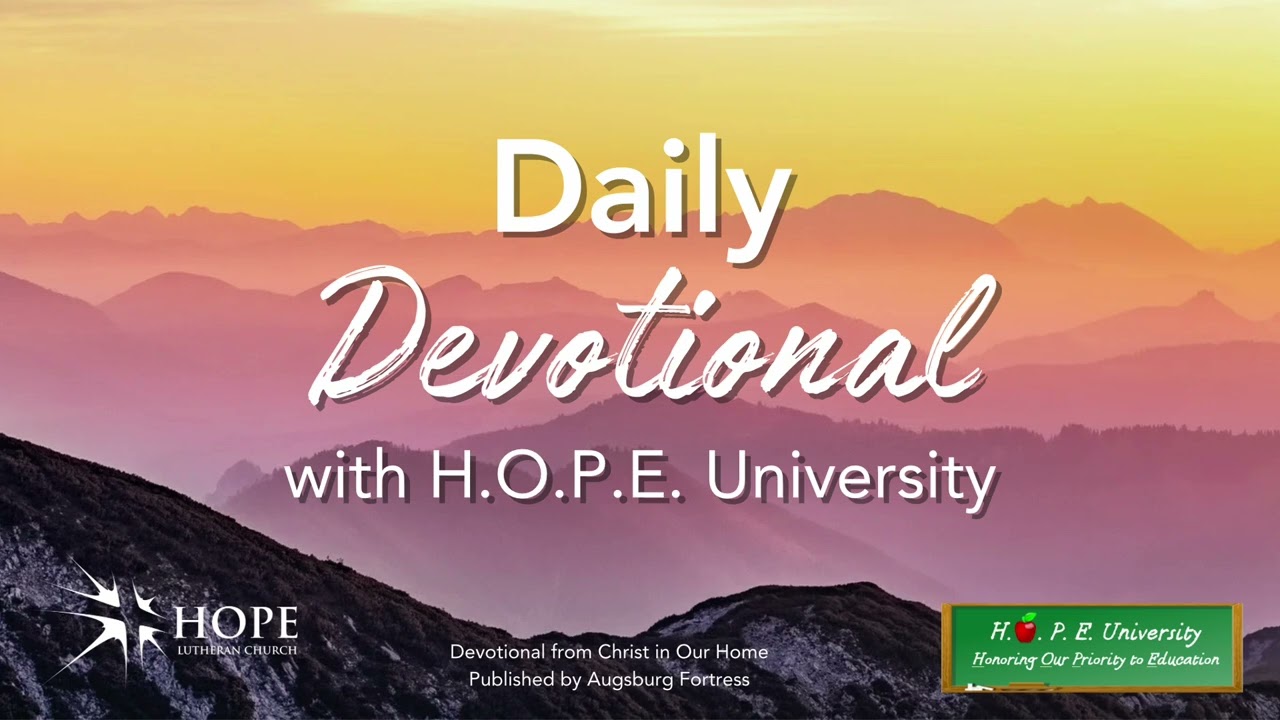 Daily Devotion May 20 2025