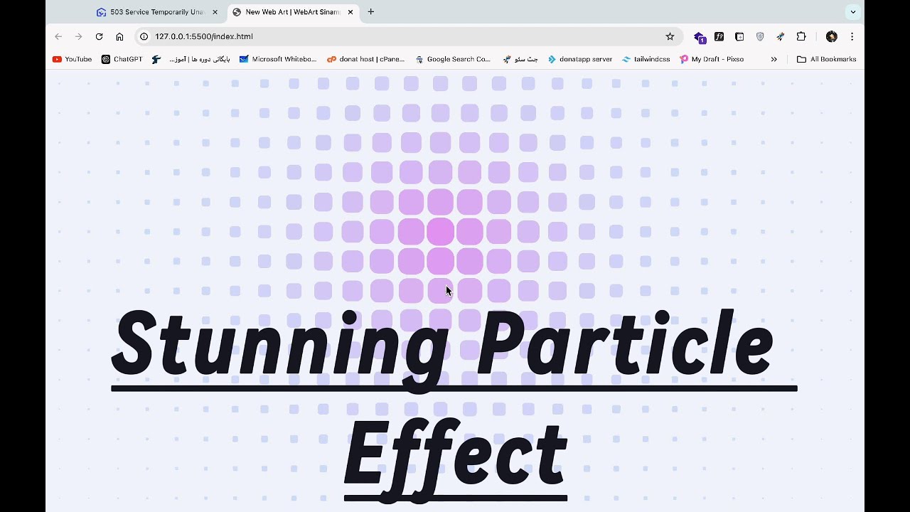 ✨ WebArt: Interactive Particle Grid Animation with Mouse Control – HTML, CSS & JavaScript 🎨