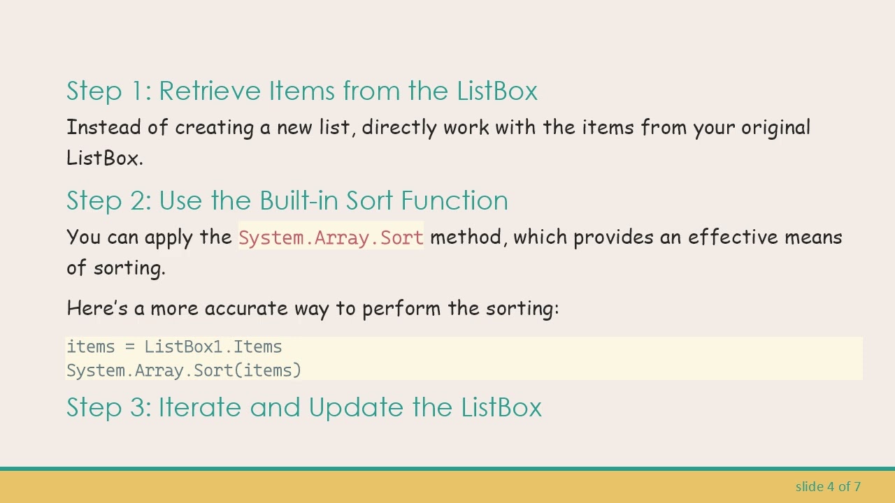 How to Sort Files in a Listbox Correctly in VB.NET