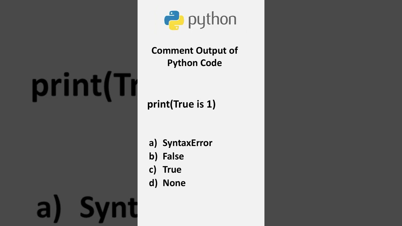 Python Quiz Challenge #codewithtj