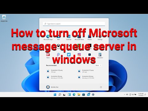 How to turn off Microsoft message queue server in windows