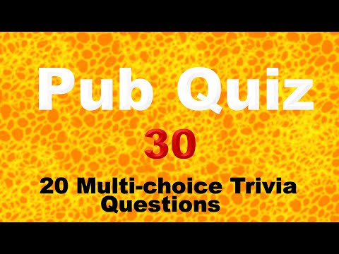 Pub Quiz (#30) Multiple-Choice Trivia Questions and Answers