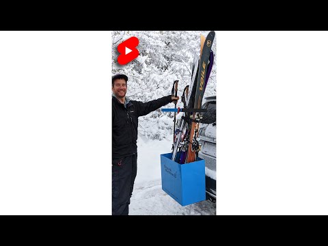 A Simple Hitch Mounted Ski Rack #shorts